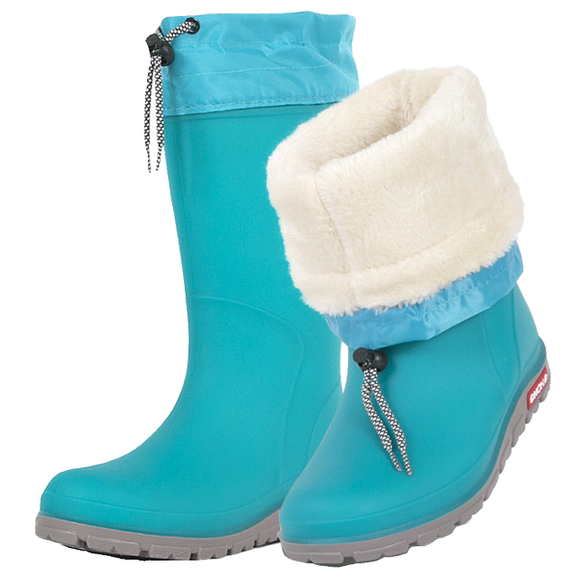 Autumn and winter new product warm rain boots ladies plus velvet non -slip cotton rain boots ...