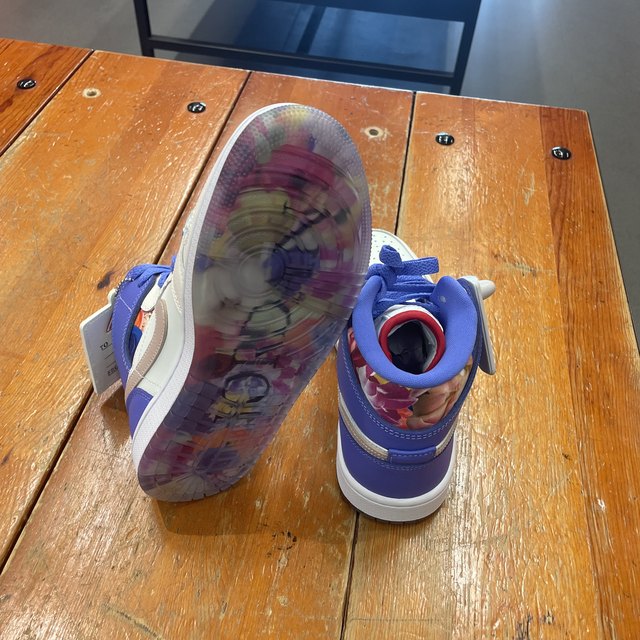 Benben sports Nike/Nike AirJordan 1 Mid AJ1 white and purple women's ...