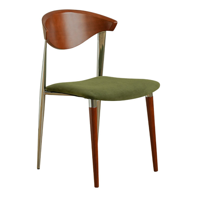 Retro designer solid wooden food chair Nordic coffee restaurant iron ...