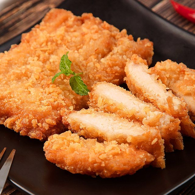 Halal food chicken row Zezhong Half -finished burger bun fried chicken ...