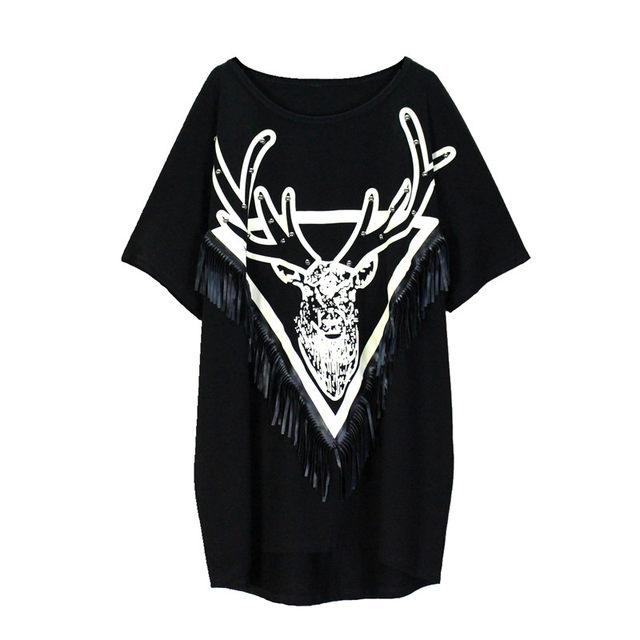 2024 new Korean mid -length loose short -sleeved T -shirt women's net ...