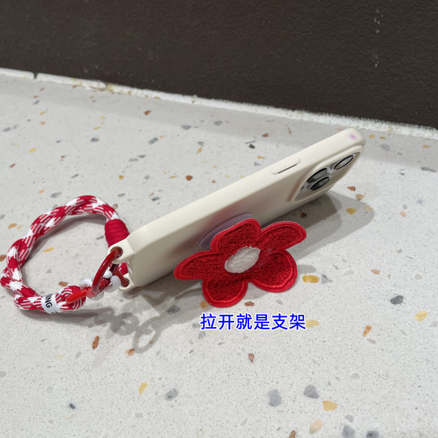 Homemade original double hook New Year's red flower stand hand-held short rope suitable for ...