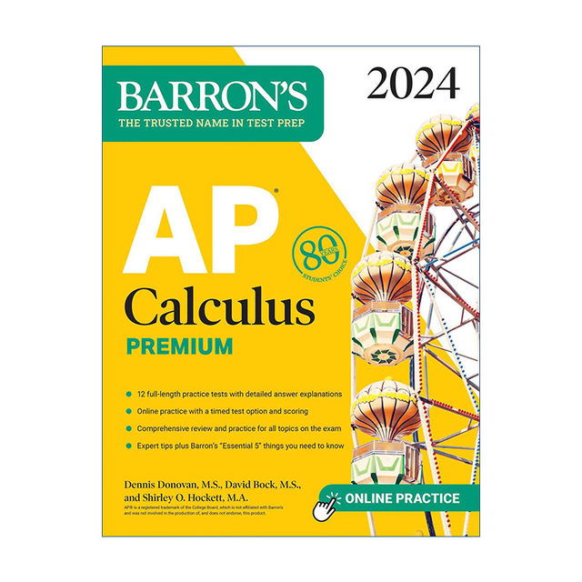 English original AP Calculus Premium 2024 12 Practice Tests ...