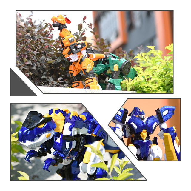 Mini Agent Team Super Dinosaur Power 2 Five-body Tyrannosaurus Rex Five ...