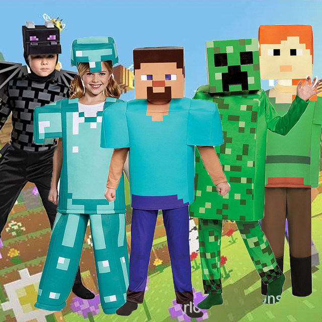 Minecraft Cosplay My World Game Armor Children Halloween Party Diamond ...