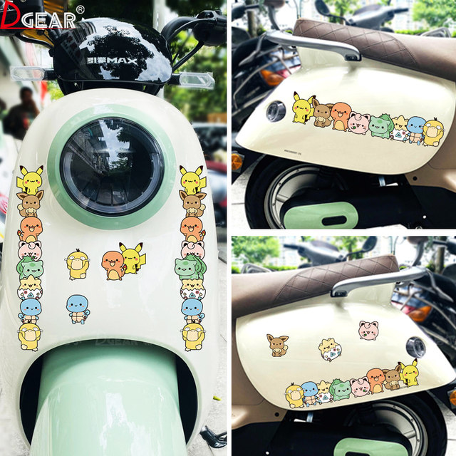 Q version Pokémon car stickers body bumper strip car blocking scratches ...