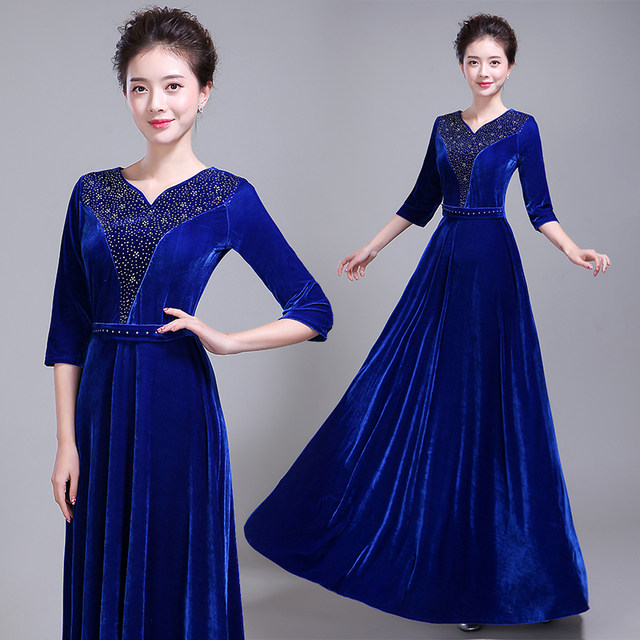 New cantata dress, chorus performance clothing, women's long skirt ...