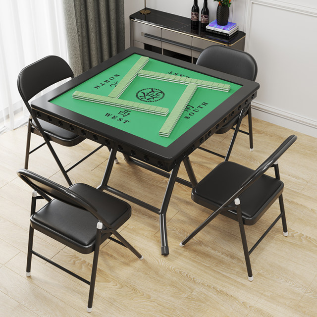 Mahjong table foldable home hand-rubbed simple card playing table panel ...