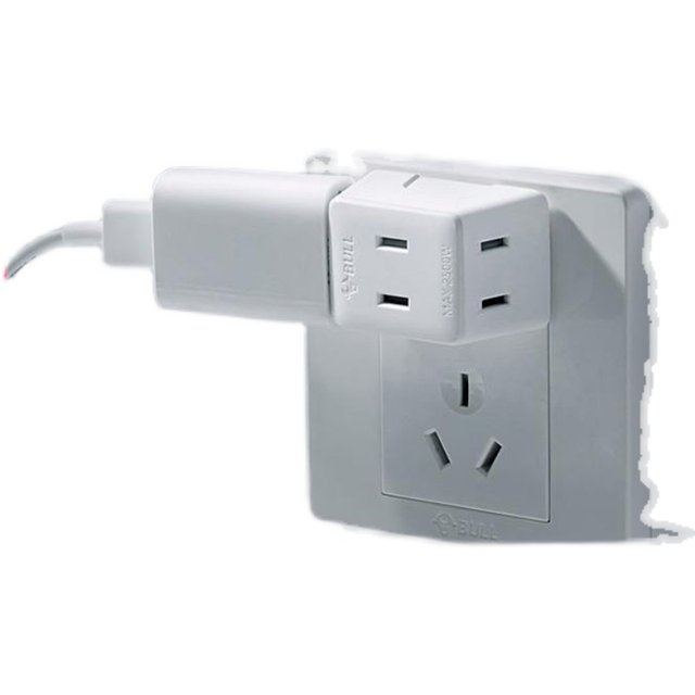 Bull bedside mini one-to-three-socket converter two-pin power plug ...