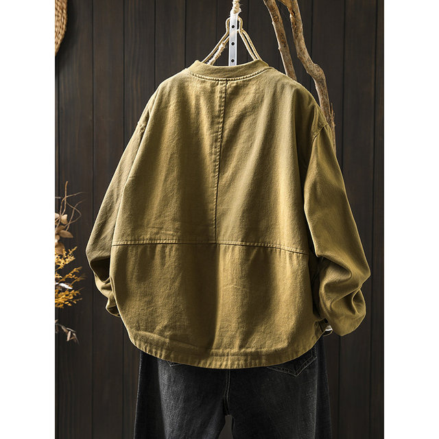 Retro work baseball uniforms outer women's loose and thin spring and ...