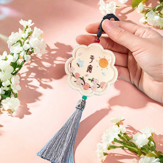 Snake Ping An Talisman hand-embroidery DIY material bag self-embroidery ...