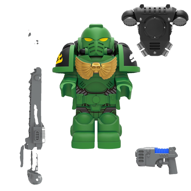 Star Warrior 40K Spirit Wolf Third-Party Installed Building Block Human ...