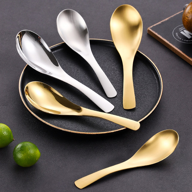 304 Stainless Steel Spoon Golden Earl Steak Tablet Stealing Commercial ...