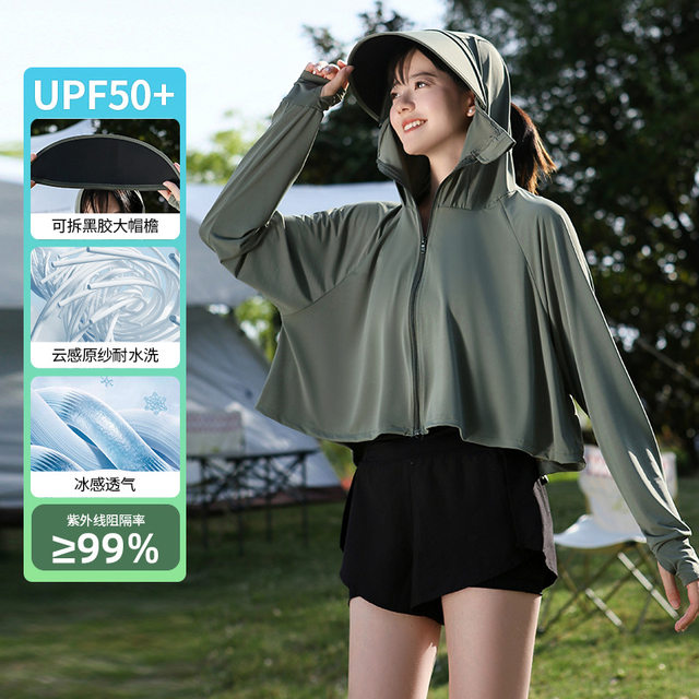Ice silk sunscreen clothes for women 2025 summer new breathable ...
