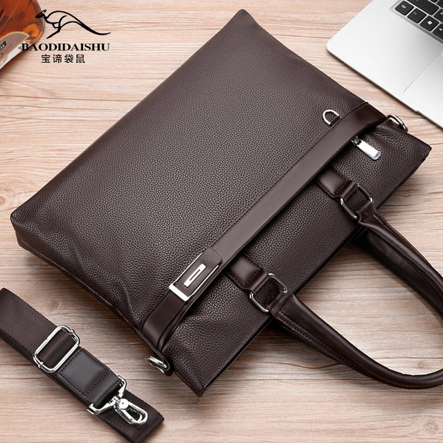 New men's bag document cross -textbook male business vertical handbag ...