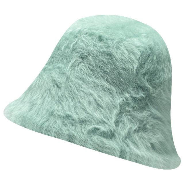 Japanese Internet celebrity rabbit hair fisherman hat for women in autumn and winter to keep ...