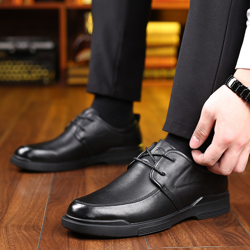 Autumn extra-large size men's leather shoes 45 genuine leather business ...