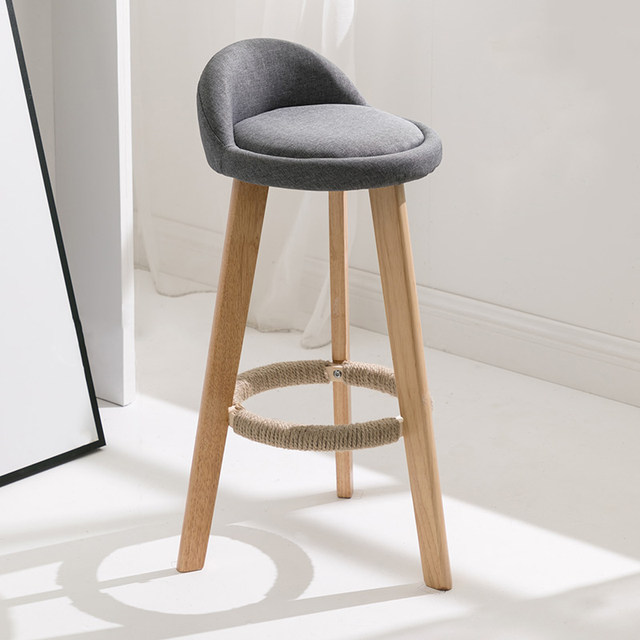 Solid wood bar chair backbar bench, modern minimalist front desk, bars ...