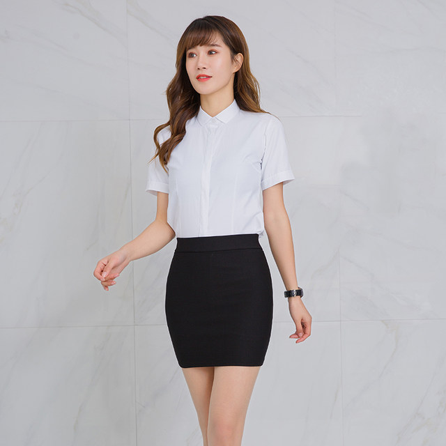 Spring hip-covered skirt skirt short skirt black work skirt ...