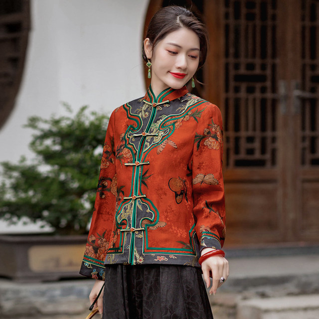Chinese classic Ruijin retro Tang suit women's high-end brand Chinese ...