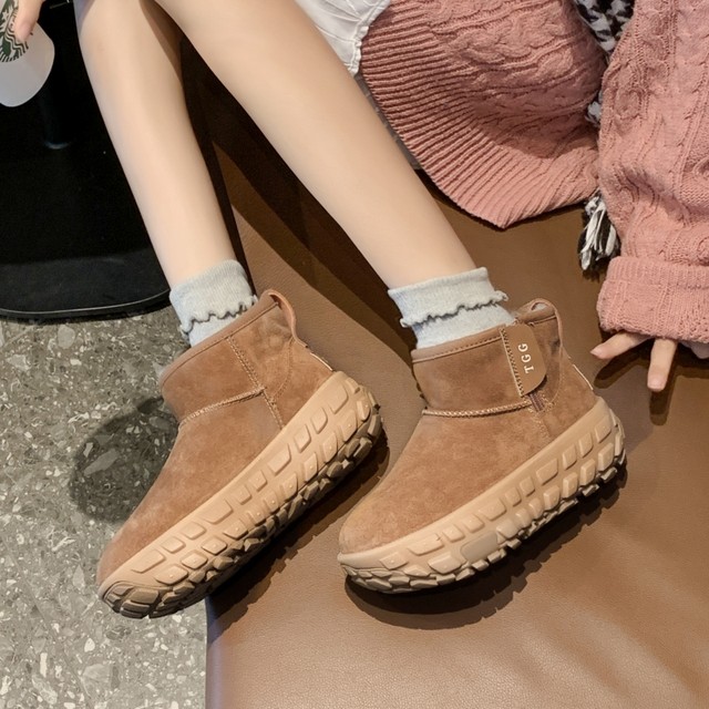 TGG Tuanguagua Snow Boots Women's 2025 New U plus velvet Warm Cold ...