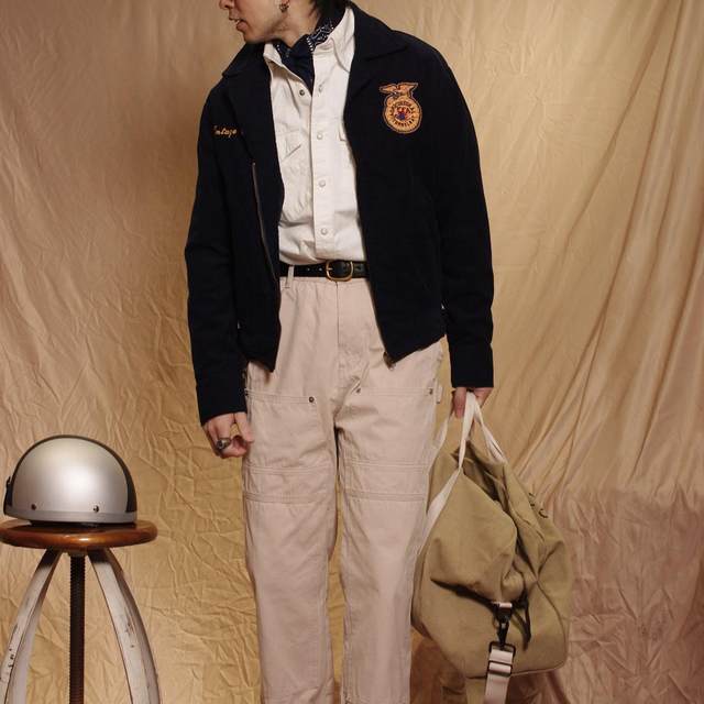 Ami Kaji American retro worker FFA Agricultural Association Jacket ...