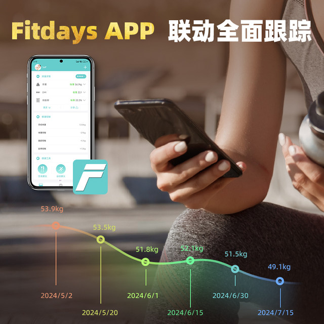 Wolay eight-electrode body fat scale for weight loss, professional home ...