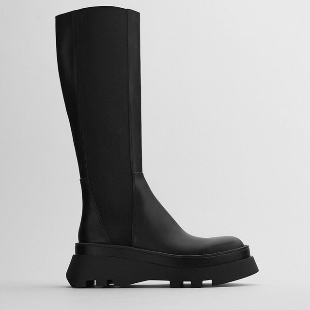 ZAEA 2025 autumn and winter new slim leather knight boots for women ...