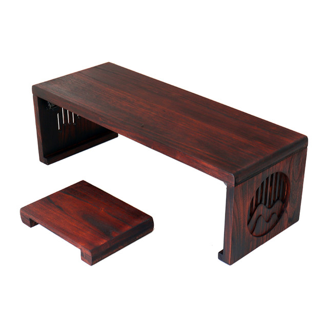 Foldable guqin table and stools Chinese style solid wood antique tea ...