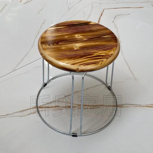 Small stool household round stool steel bars, low stools, small bench ...