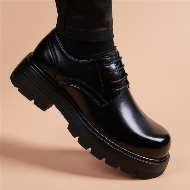 New leisure big scalp shoes male leather business formal dress British ...