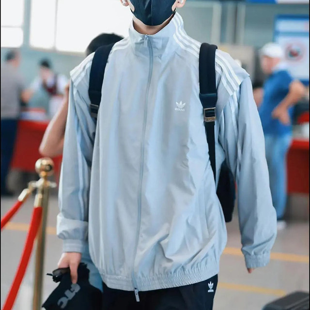 Adidas Clover Women's 2024 Fall Removable Sleeve Woven Sports Jacket JM9253