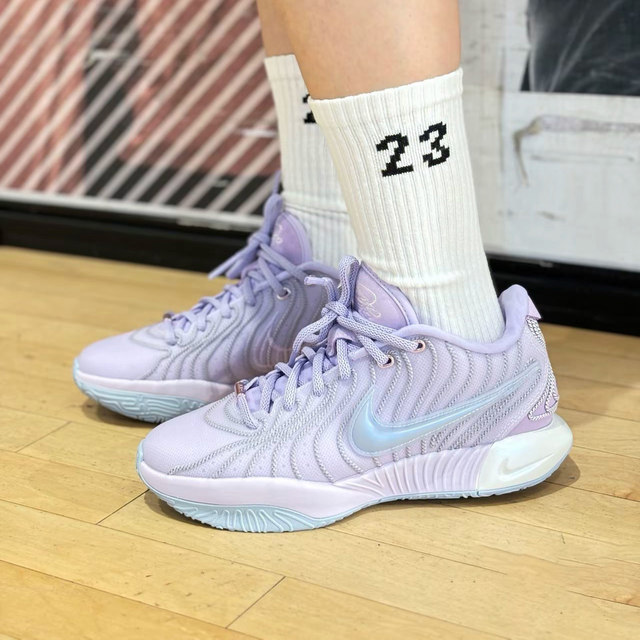 Nike Zoom Nike Lebron 21 silver gray purple James low-top practical ...