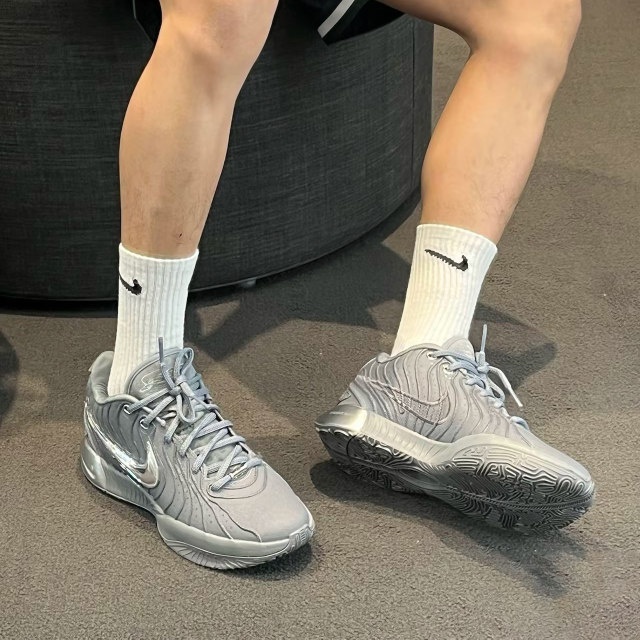 Nike Zoom Nike Lebron 21 silver gray purple James low-top practical ...