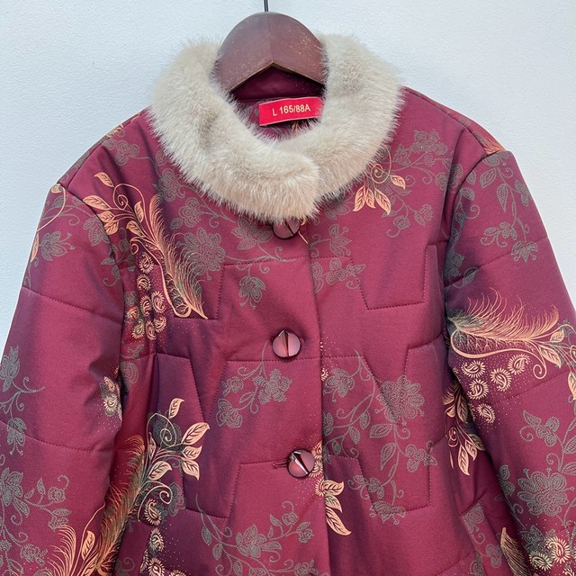High -end winter grandma dress thickened down cotton jacket jacket ...