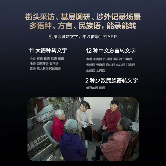 iFLYTEK AI Recorder SR702 Spark Edition Recording to Text HD Noise Reduction Simultaneous ...