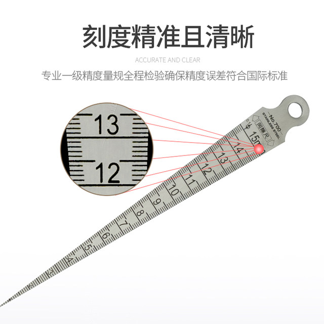Liangshuo stainless steel gap ruler 1-60mm cone ulnar ulnar ulnar inner ...