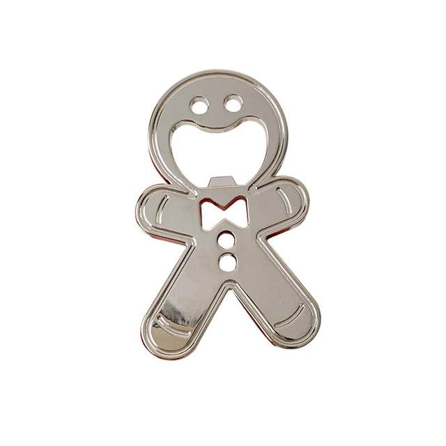 Creative stainless steel gingerbread man bottle opener party beer ...