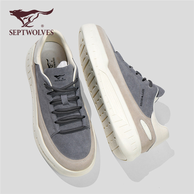 Septwolves men's shoes winter new style increased thick sole low-cut ...
