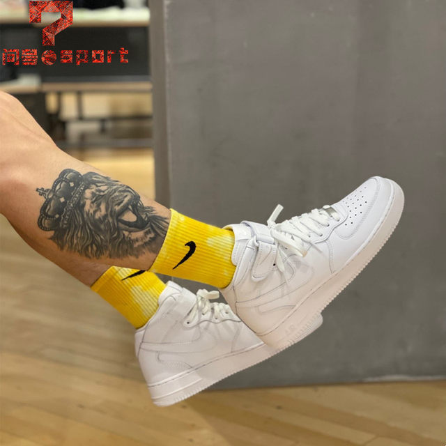 Nike Air Force 1 AF1 pure white men and women middle top shoes 315123 ...