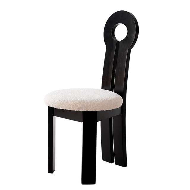 Medium-old solid wood dining chair home dining chair sitting for a long ...