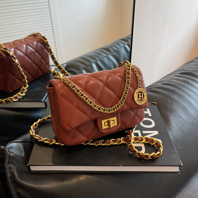 Zuosao's small fragrant diamond chain bag, high-end texture niche bag ...