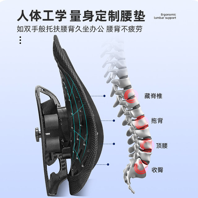 Waist support cushion, office workstation, sedentary backrest artifact ...