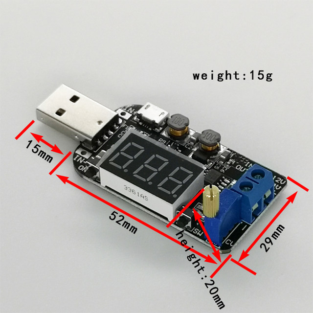 With current USB adjustable buck-boost power supply voltage stabilizing ...