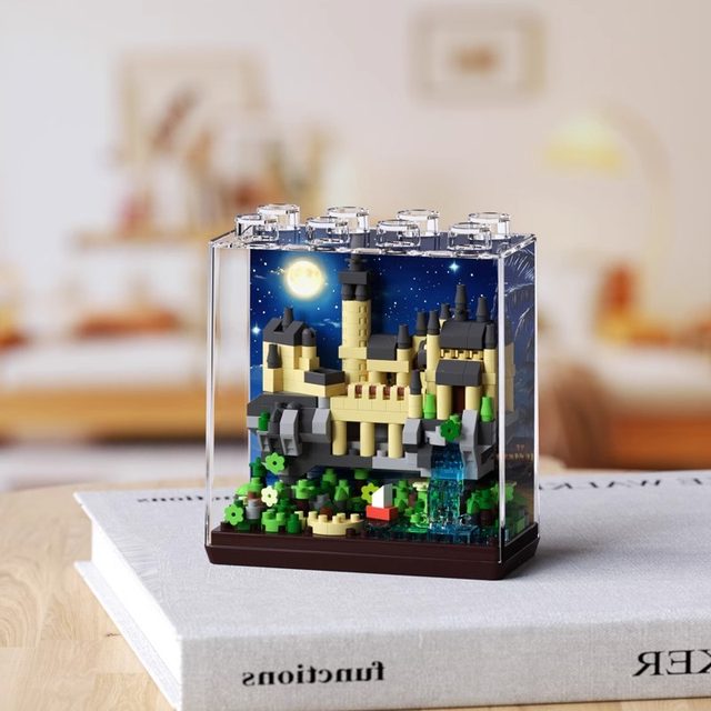 Dopamine Healing Building Blocks Fantasy Ice and Snow Castle Fairy Tale ...