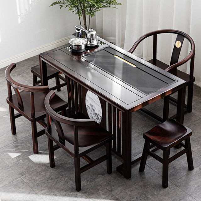 New Chinese style Kung Fu tea table, simple and modern household solid ...