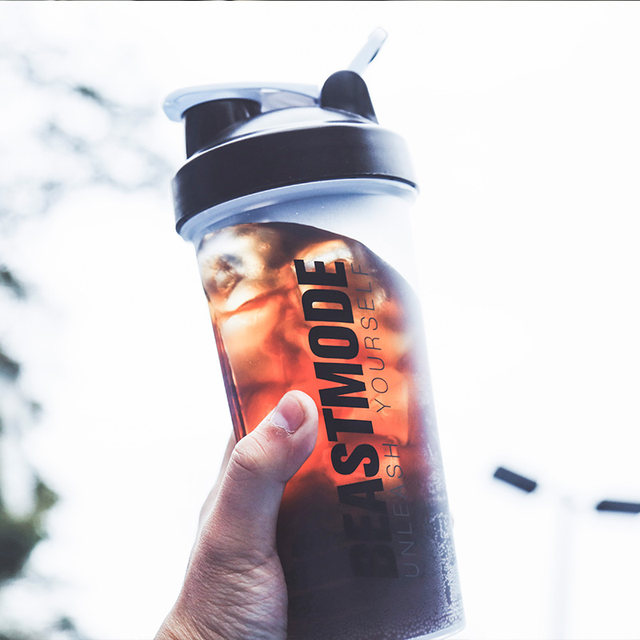 Beast Mode fitness cup shaker cup scale men's and women's milkshake cup ...