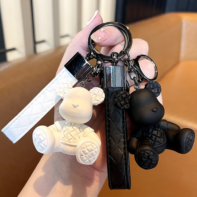 2024 New Bamboo Bear Keychain High-End Premium Car Keychain Doll ...