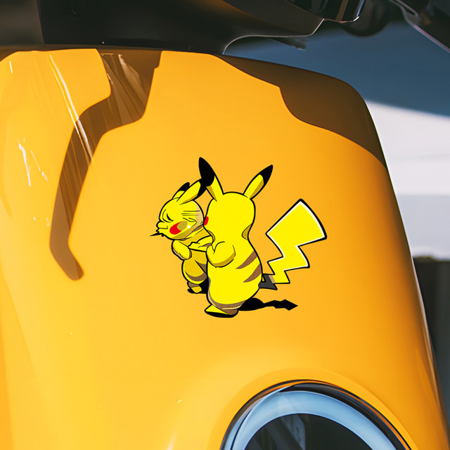 Pikachu car sticker car cute cartoon decorative reflective sticker ...