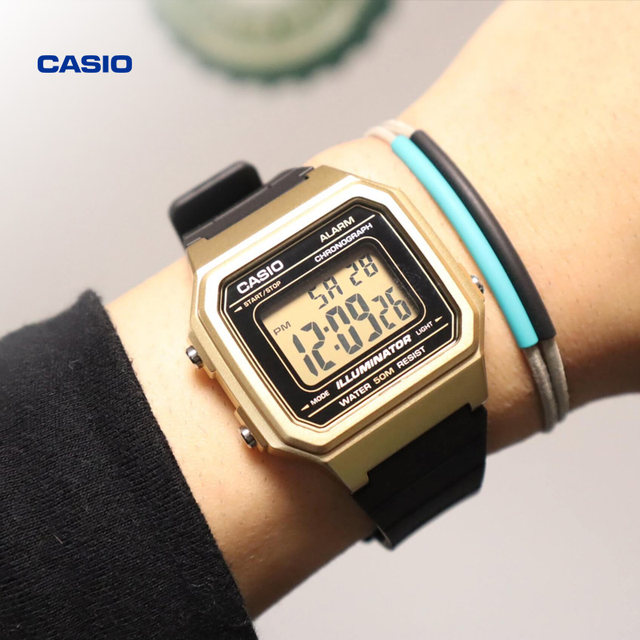 Casio flagship store W-217H waterproof student retro fashion casual ...